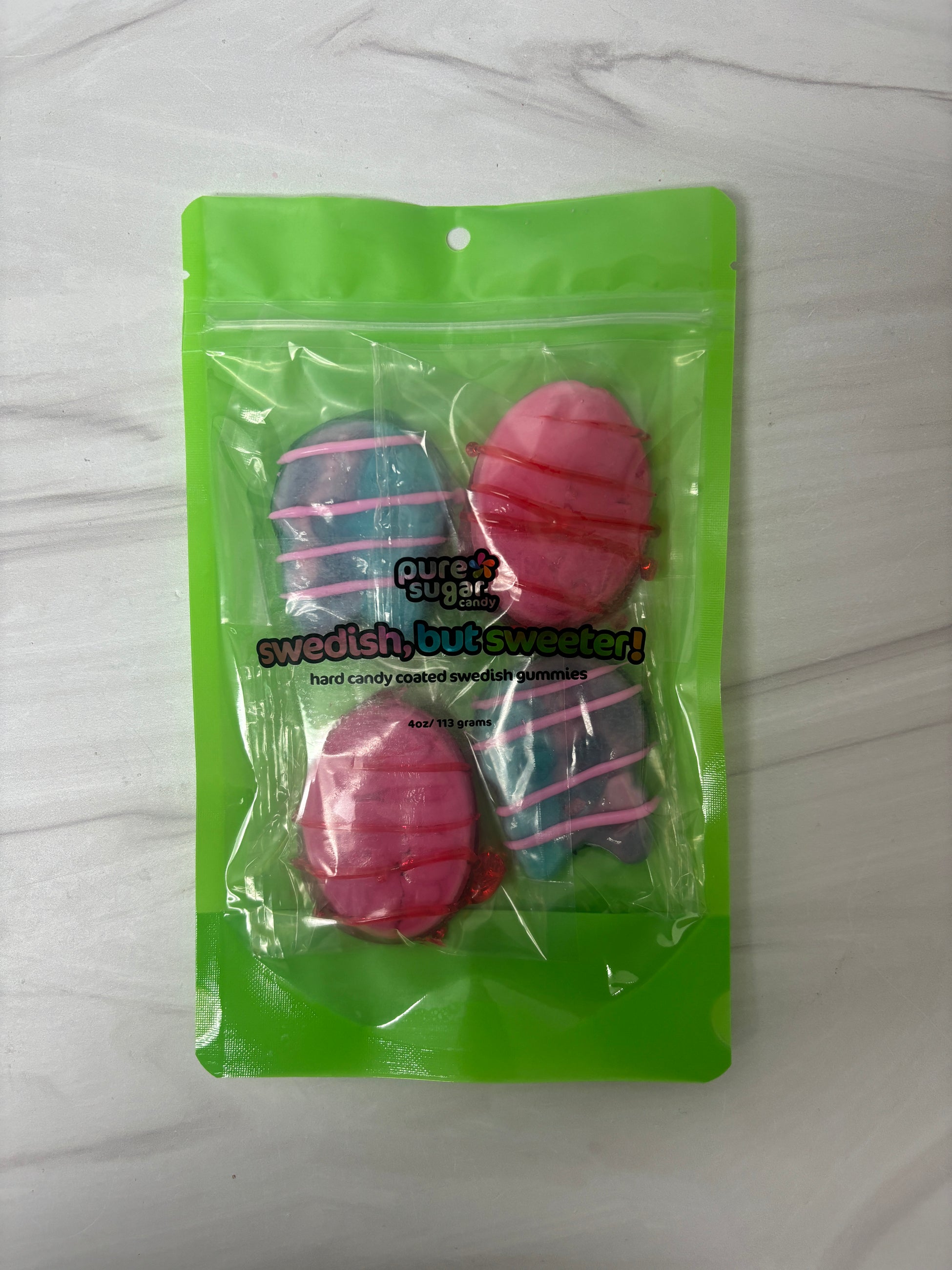 SWEDISH, BUT SWEETER! Hard Candy Coated Swedish Gummies – Pure Sugar Candy