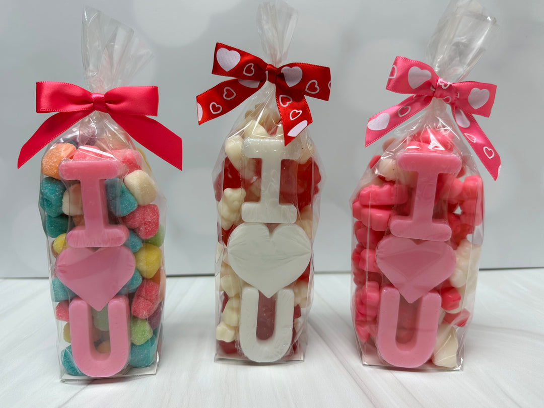 “I Love U” Candy Bags – Pure Sugar Candy